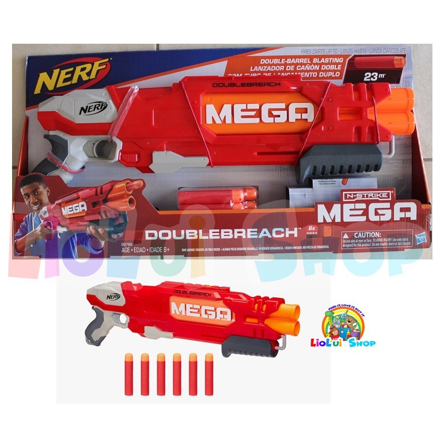 Jual NERF N-STRIKE MEGA DOUBLEBREACH BLASTER ORIGINAL HASBRO - MAINAN ANAK | Shopee Indonesia