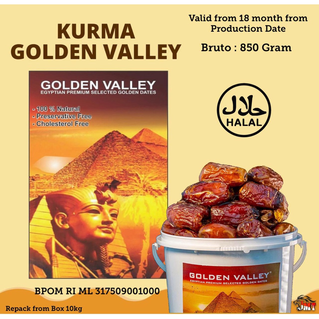 Jual Kurma Kemasan Ember Golden Valley Kurma Mesir kemasan Ember 850gr ...