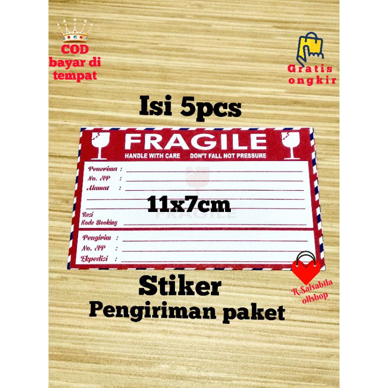 Jual STIKER PENGIRIM PAKET FRAGILE/STIKER LABEL PENGIRIMAN PAKET ...