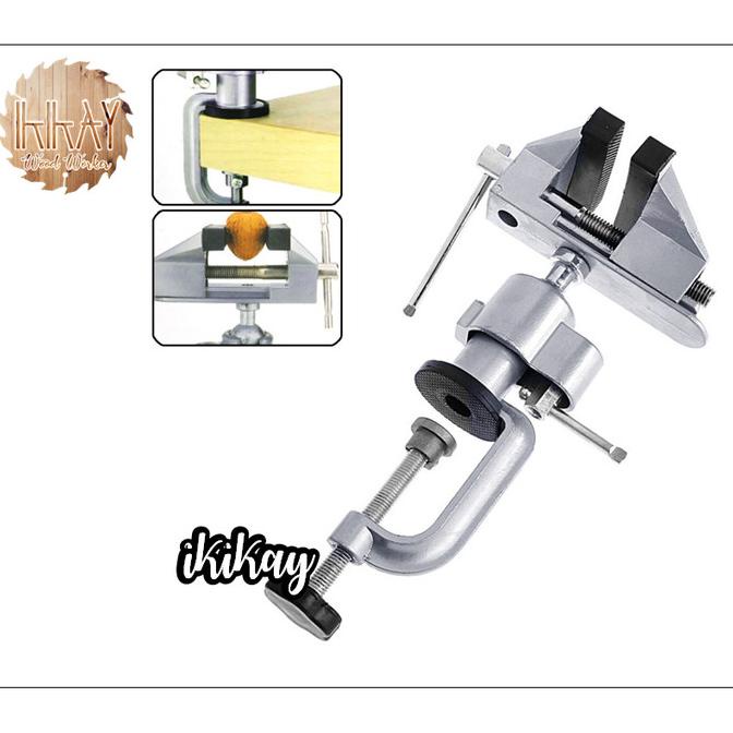Jual Ragum Tanggem Rotating Vise Clamp Flexible Bench Vice Catok ...