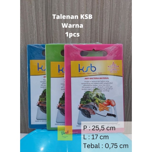 Jual Talenan Plastik Warna - Merk KSB - Premium Anti Bakteri (isi 1 pc ...