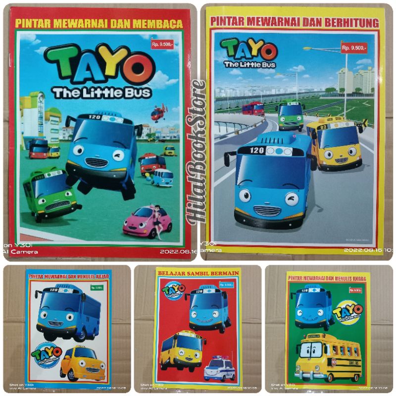 Jual buku anak//buku mewarnai//Tayo the little bus | Shopee Indonesia