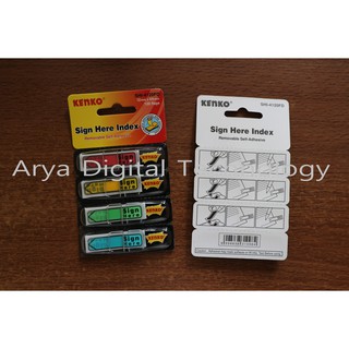 Jual Sign Here Kenko Isi 120 Sticky Note Penanda Tanda Tangan 4120FD ...