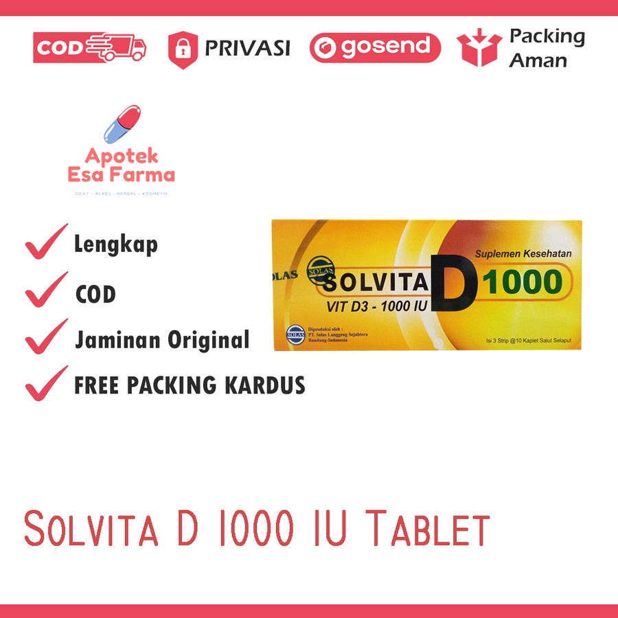 Jual Solvita D 1000 IU Tablet Indonesia|Shopee Indonesia