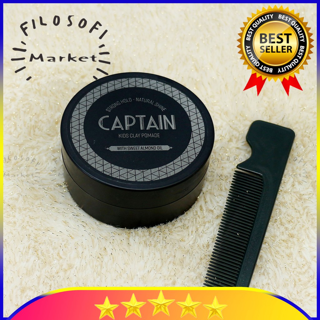 Jual Pomade ORIGINAL Captain Kids Clay untuk anak tanpa pewarna buatan ...