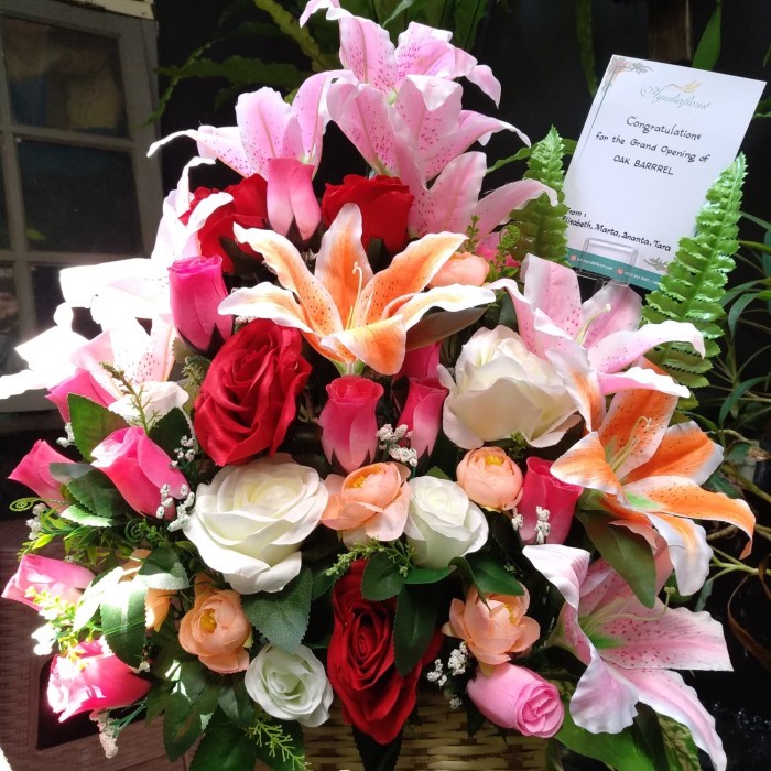 Jual rangkaian bunga artificial bunga meja plastik | Shopee Indonesia