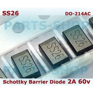 Jual SMD Dioda SS26 2A 60V Dioda Schottky Barrier 2 A 60 V DO-214AC SMA ...