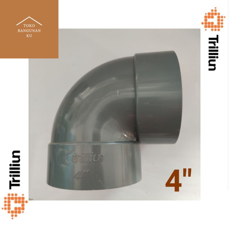 Jual Knee 4 inch Trilliun PVC Knie Keni L Elbow | Shopee Indonesia