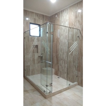 Jual Kaca shower Screen Tempered Tebal 10mm kaca partisi kaca shower ...