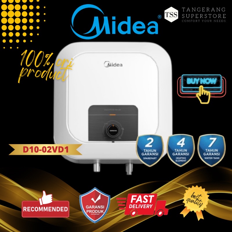 Jual WATER HEATER LISTRIK 10L MIDEA D10-02VD1 PEMANAS AIR D10 02VD1 ANTI BAKTERI VIRUS LOW WATT ...