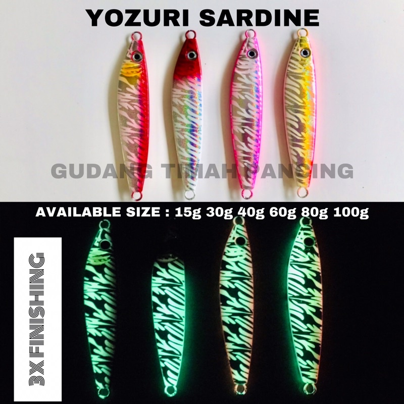 Jual Metal Jig Yozuri Tipe S 100 gram 80 gram 60 gram 40 gram 30 gram 15 gram | Shopee Indonesia