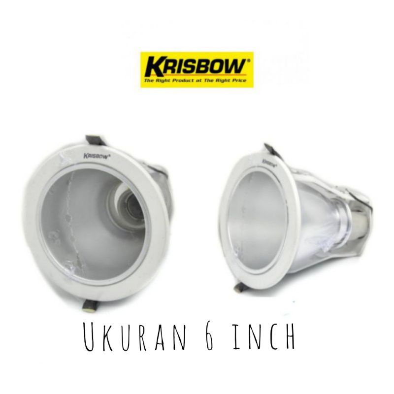 Jual Krisbow dudukan Lampu Downlight 6 inch - dudukan lampu plafon ...
