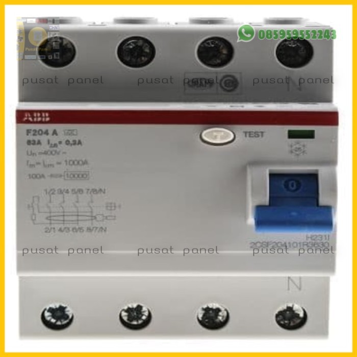 Jual ELCB/RCCB ABB FH204 40A 4P 30mA | Shopee Indonesia