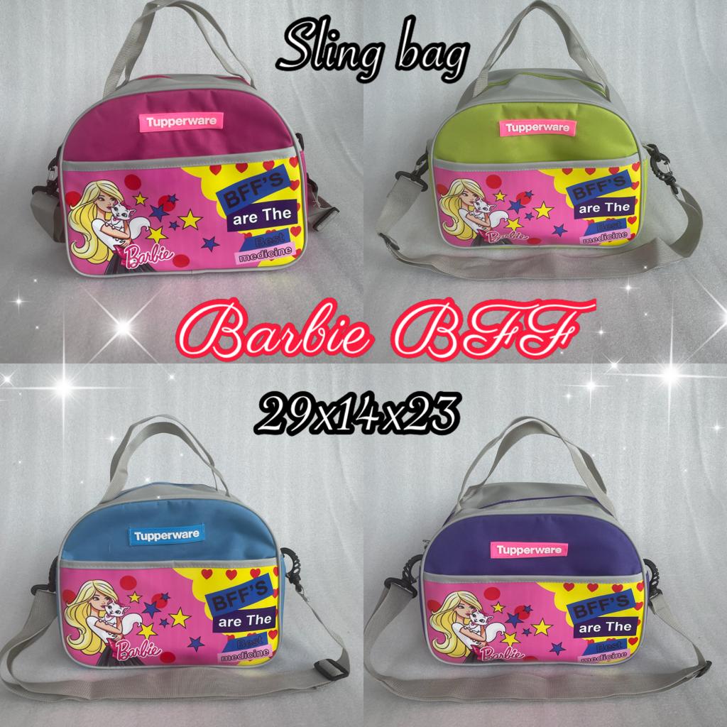 Jual Tas Tupperware Barbie BFF Sling bag 2in1 (zipper bunga es ...