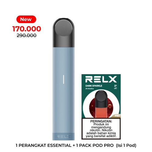 Jual RELX Essential Steel Blue Bundle Device Pod 1 Pcs Indonesia|Shopee ...