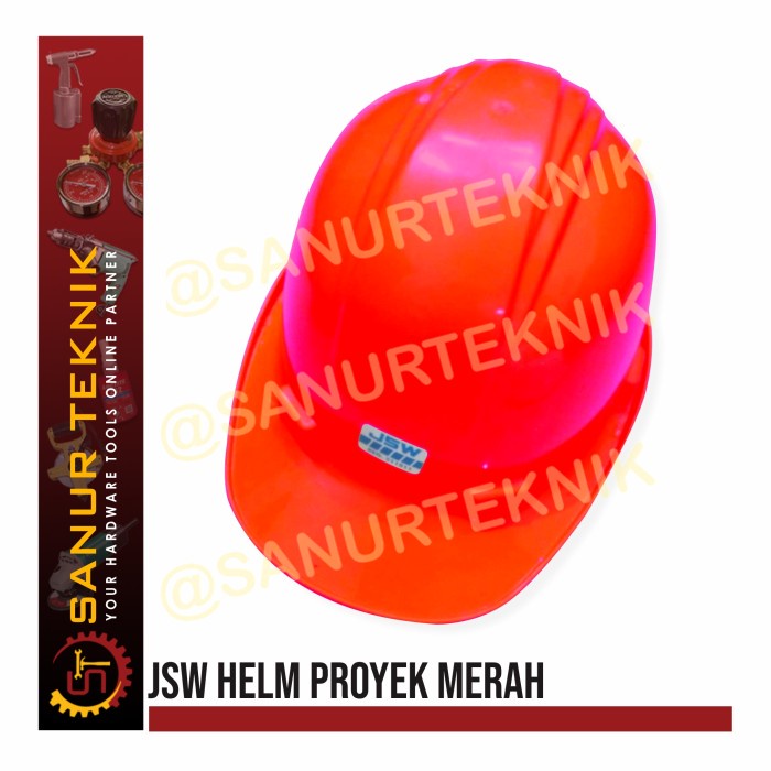 JSW Safety Helmet / Helm Proyek MERAH (RED) | Shopee Indonesia