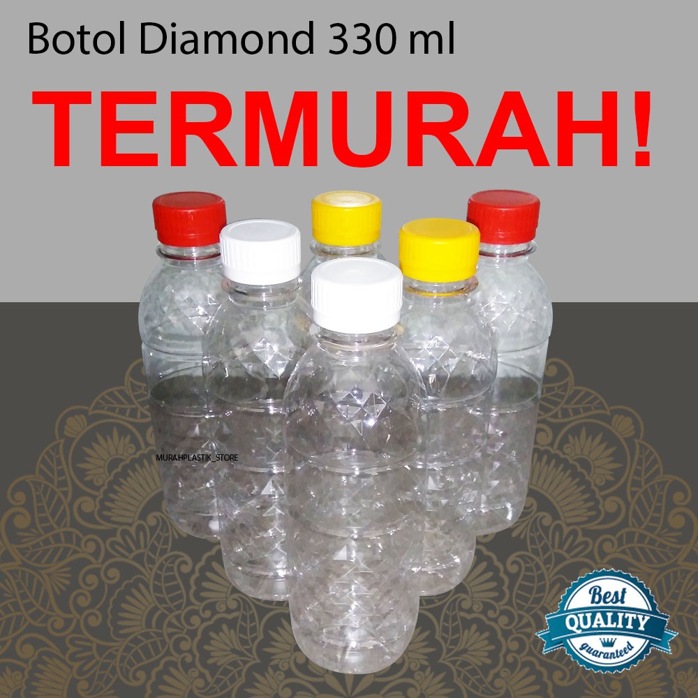 Jual Botol Plastik 330 ml - Model Diamond | Shopee Indonesia