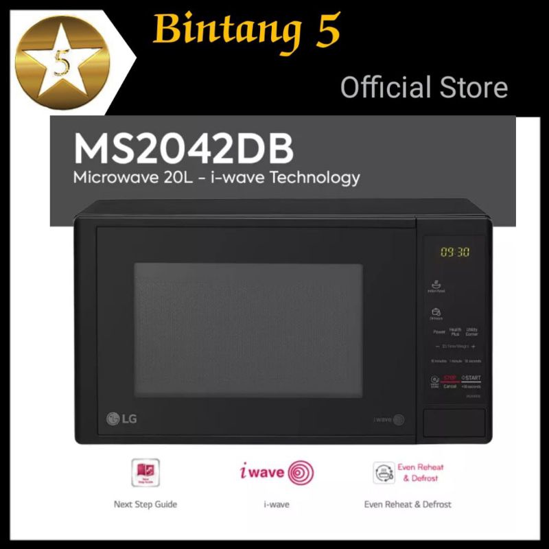 Jual MICROWAVE LG 20 liter MS2042DB LG microwave 20 L hitam MS2042 I wave hemat listrik ...
