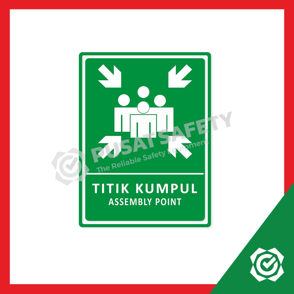 Jual Safety Sign Titik Kumpul & Assembly Point 3M | Shopee Indonesia