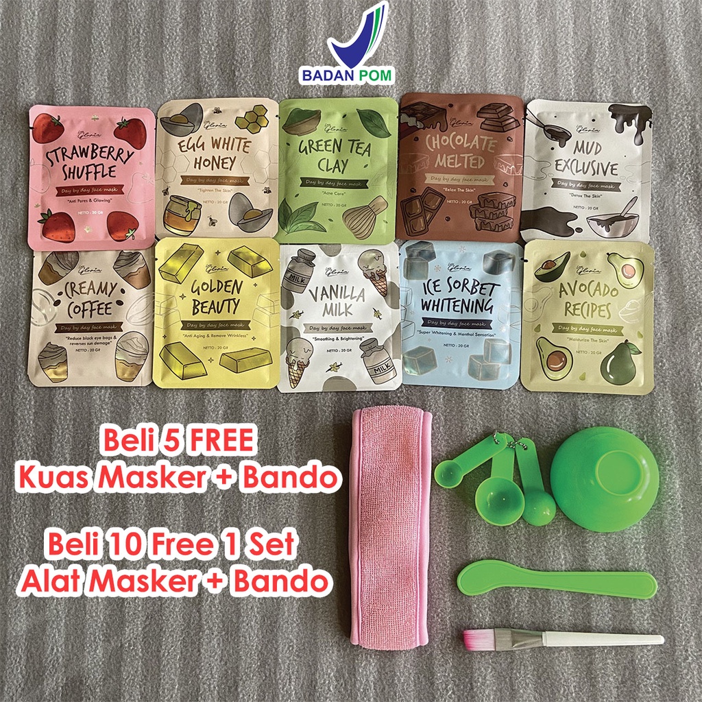 Jual Masker Wajah Bubuk Organik 20gr By Lea Gloria BPOM Indonesia|Shopee Indonesia