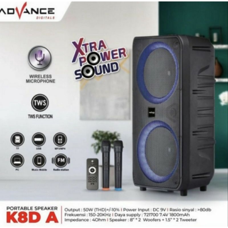 Jual Speaker Advance K8d A Meeting 8 Inch Double K8d A Shopee Indonesia
