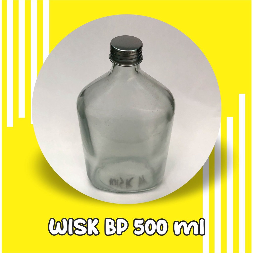 Jual BOTOL WISK BP/BOTOL KACA OVAL GEPENG - 500 ML MURAH !!! | Shopee ...