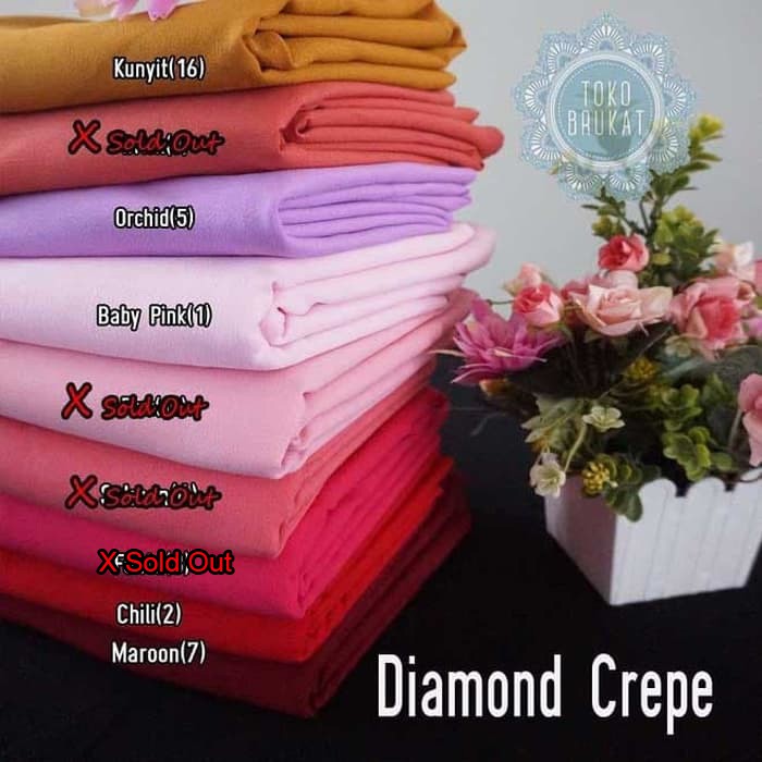 Kain Diamond Crepe Per 1 meter | Shopee Indonesia