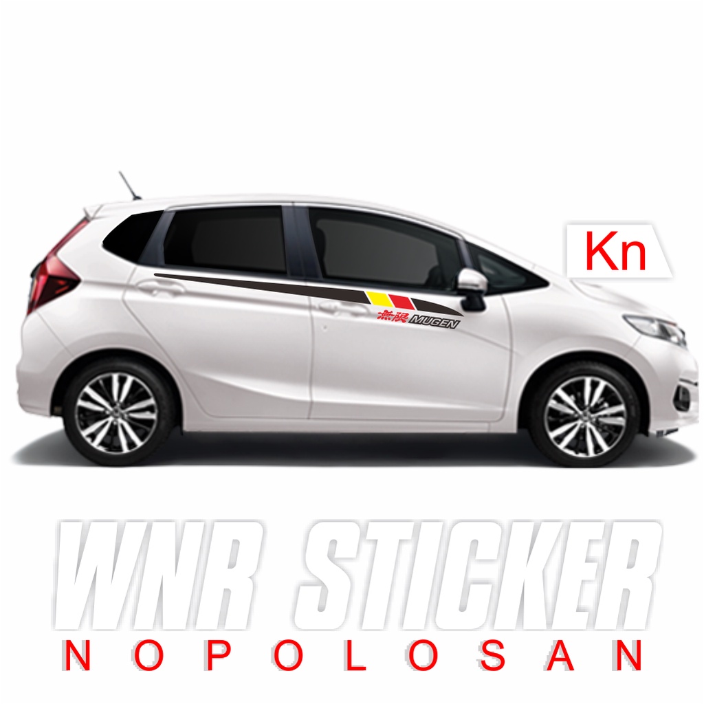 Jual sticker cutting honda jazz mugen Kuning putih hitam biru simple ...