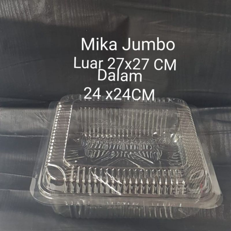 Jual Mika Bolu Jumbo Mika Kotak Transparan Mika Kue Ukuran Dalam 24x24 | Shopee Indonesia