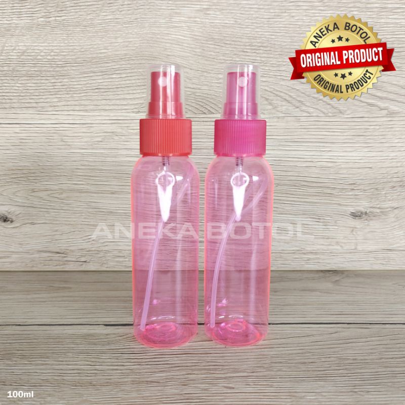 Jual BOTOL PET 100 ML PINK NATURAL TUTUP SPRAY WARNA WARNI / BOTOL KOSONG MURAH ORIGINAL ...