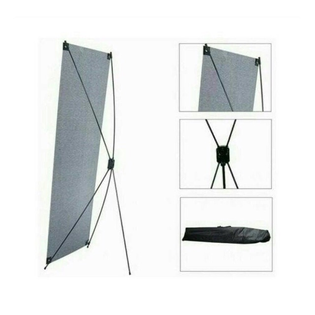 Jual Standing X BANNER 60 x 160 Fiber hitam Indonesia|Shopee Indonesia