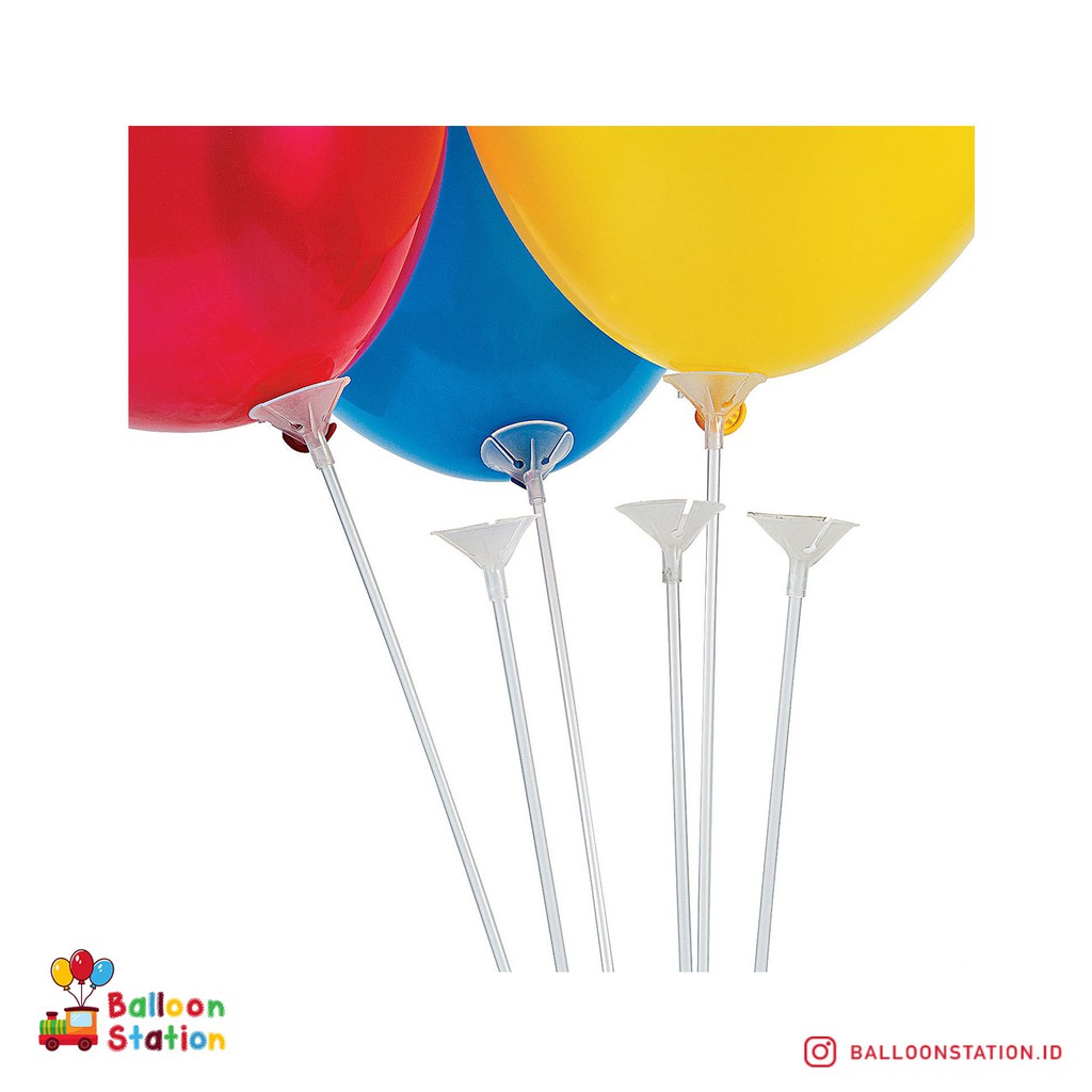 Jual Tangkai Balon / Gagang Balon / Stik Balon Warna Putih / Warna ...