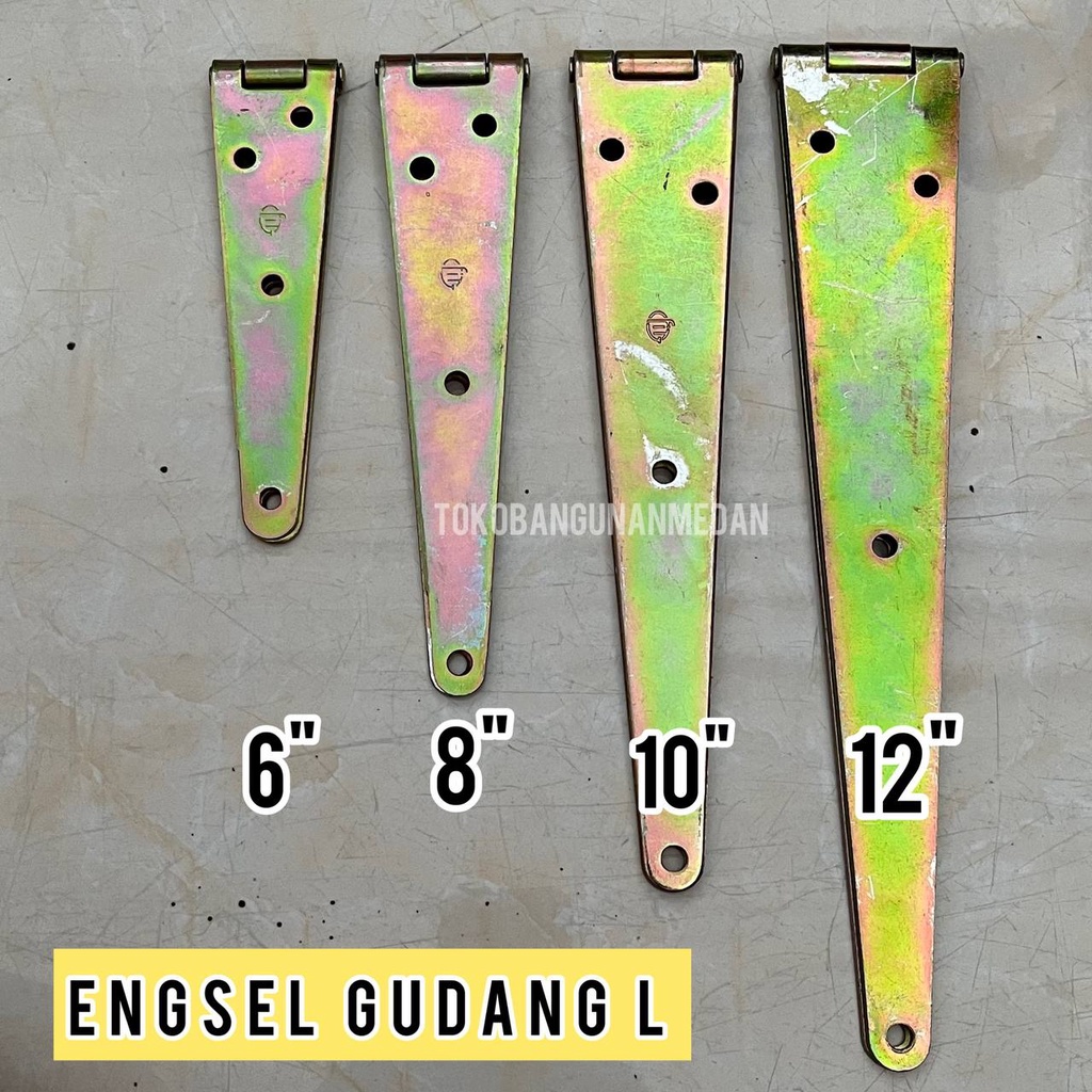 Jual ENGSEL PINTU GUDANG L6 / 6 INCH LIPAT TENGAH - 15CM MODEL L UNTUK ...