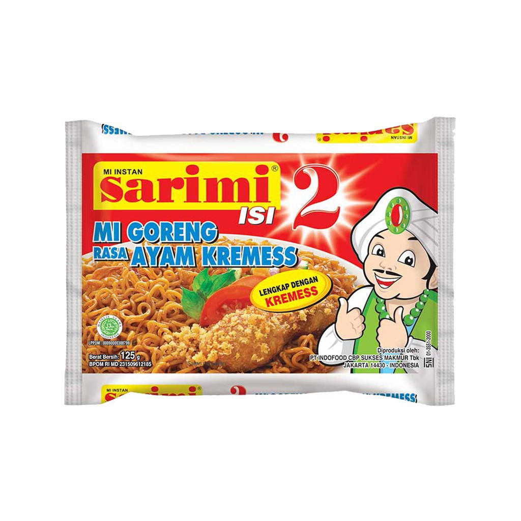 Jual SARIMI Isi 2 Mie Goreng Ayam Kremes 3pcs x 125gr | Shopee Indonesia