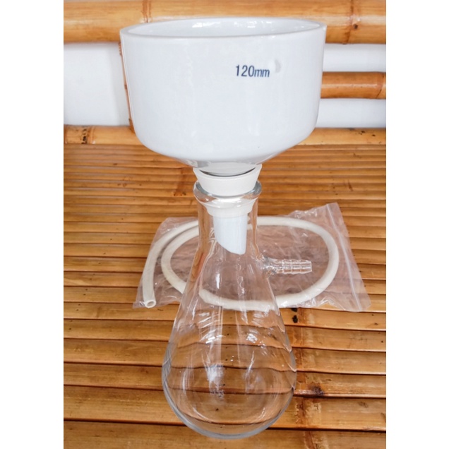 Jual Set for Vacuum Filtration Corong Funnel Buchner 120 mm Plus Filter ...