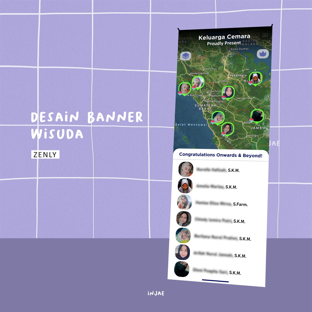 Jual INJAE DESIGN CUSTOM BANNER WISUDA ZENLY HADIAH SIDANG WISUDA ...
