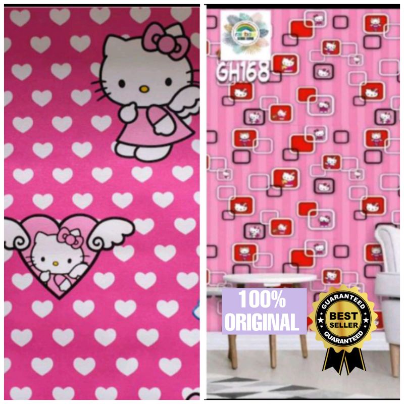 Jual Wallpaper Dinding Hello Kitty Stiker Dinding Hello Kitty Wallpaper Hello Kitty Walpaper ...