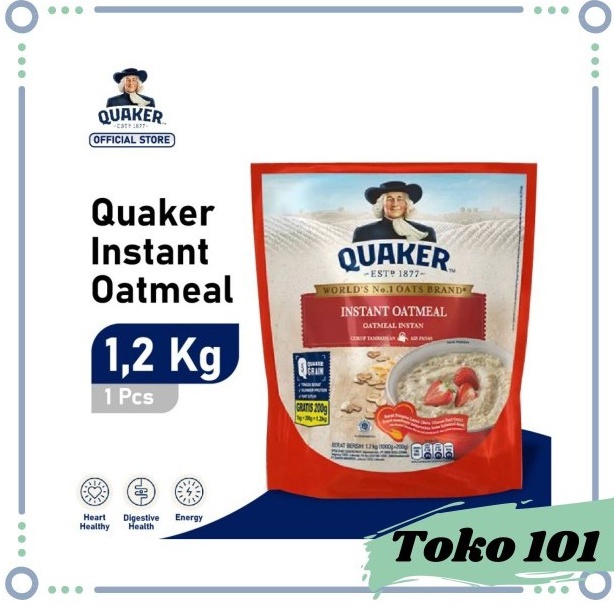 Jual Quaker Instant Oatmeal 1,2 kg Indonesia|Shopee Indonesia