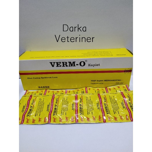 Jual VERM-O Kaplet ( 1 strip isi 10 kaplet ) ~ Obat cacing spektrum ...