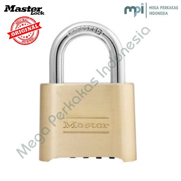Jual GEMBOK MASTER LOCK 175 D Solid Body Padlock Combination 50 mm ...
