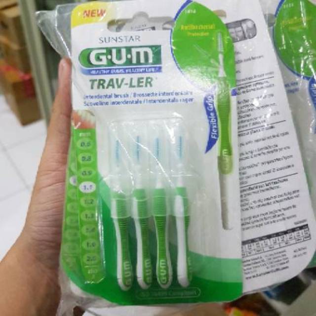 Sikat gigi interdental brush merk GUM bagus murah ortho orthodonti orto ...