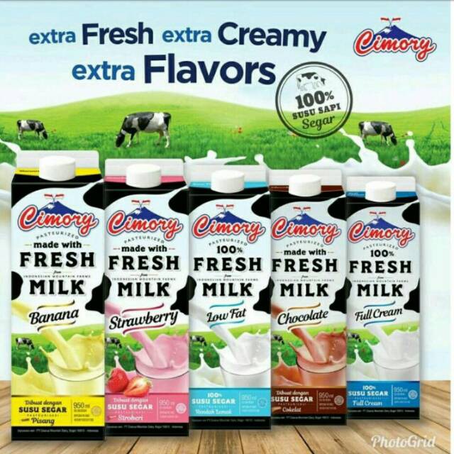 Jual Susu Cimory Fresh Milk 950ml / Susu Segar cimory 1 lt All Varian ...