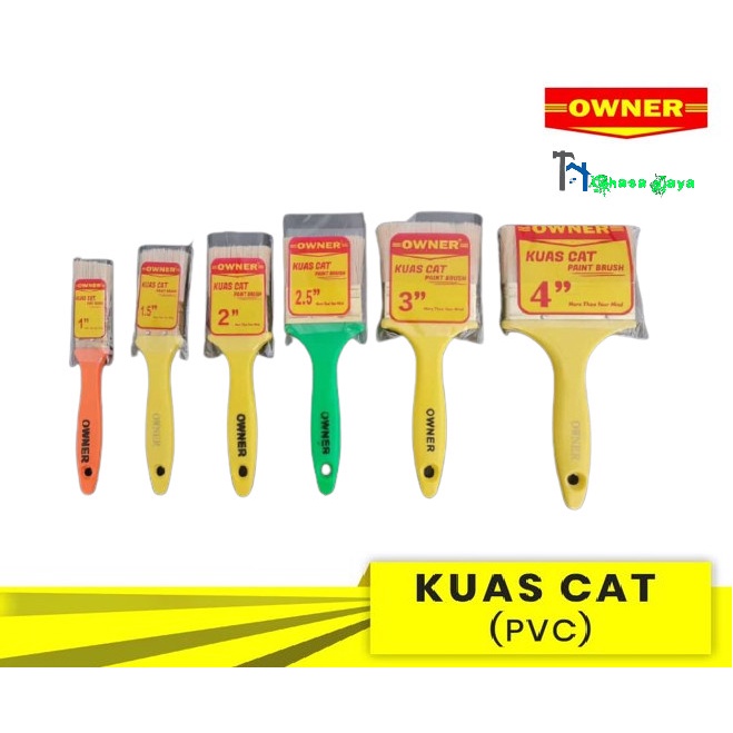 Jual KUAS CAT PVC KUAS CAT TEMBOK KUAS CAT OWNER KUAS CAT 1 2 3 4 INCH ...