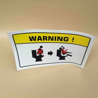 Jual Stiker Toilet Sign, Sticker Toilet Warning, DIlarang Jongkok ...