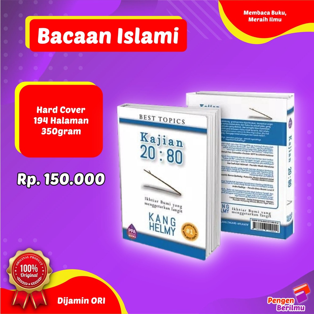 Jual Buku KAJIAN 20:80 | Buku Bacaan Islami Ikhtiar Bumi yang ...