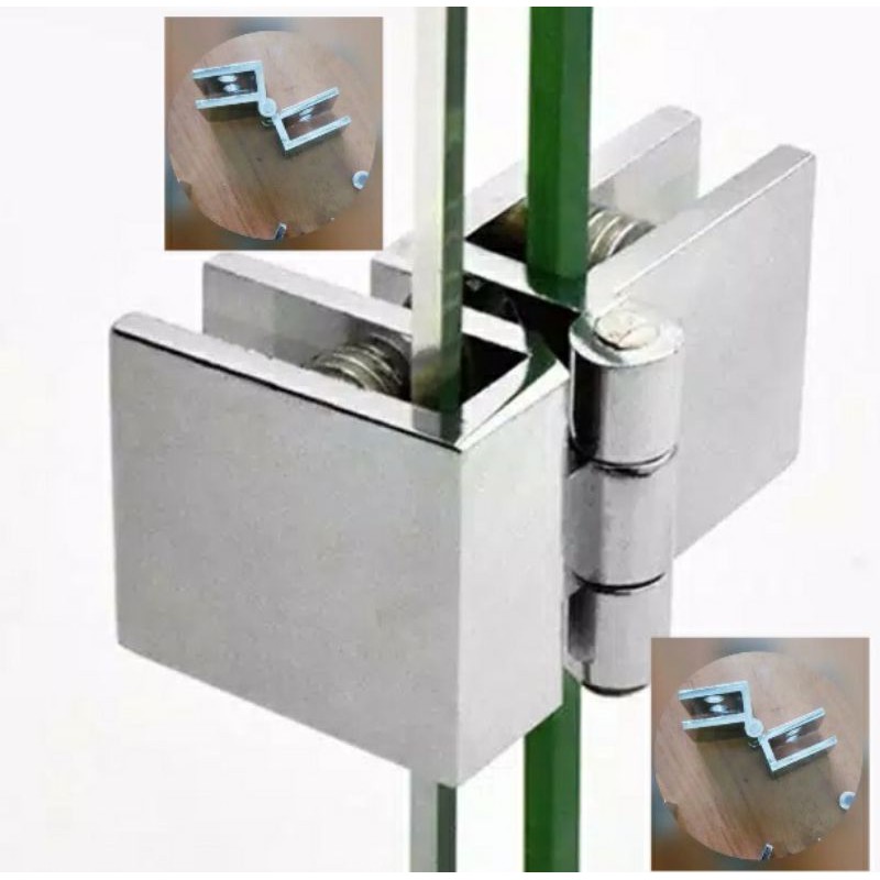 Jual Engsel Jepit Kaca ke Kaca / Engsel Pintu Kaca Etalase 180 & 90 ...