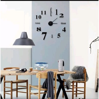 Jual jam dinding diy 60 cm jam dinding tempel tembok 3d nyala unik jam ...