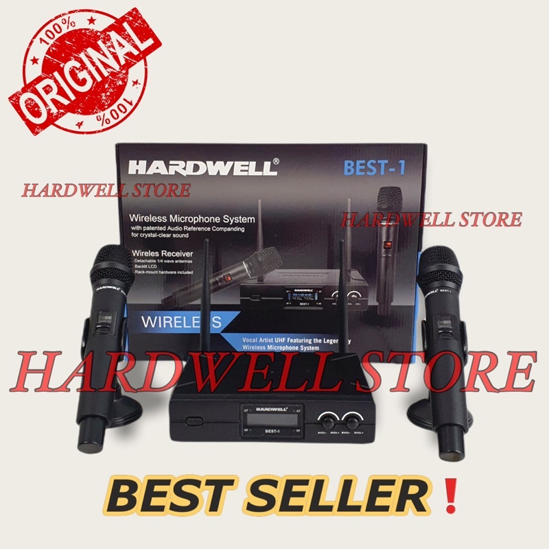 Jual Mic Wireless Hardwell BEST 1 / BEST1 Original Double Mic Handheld ...