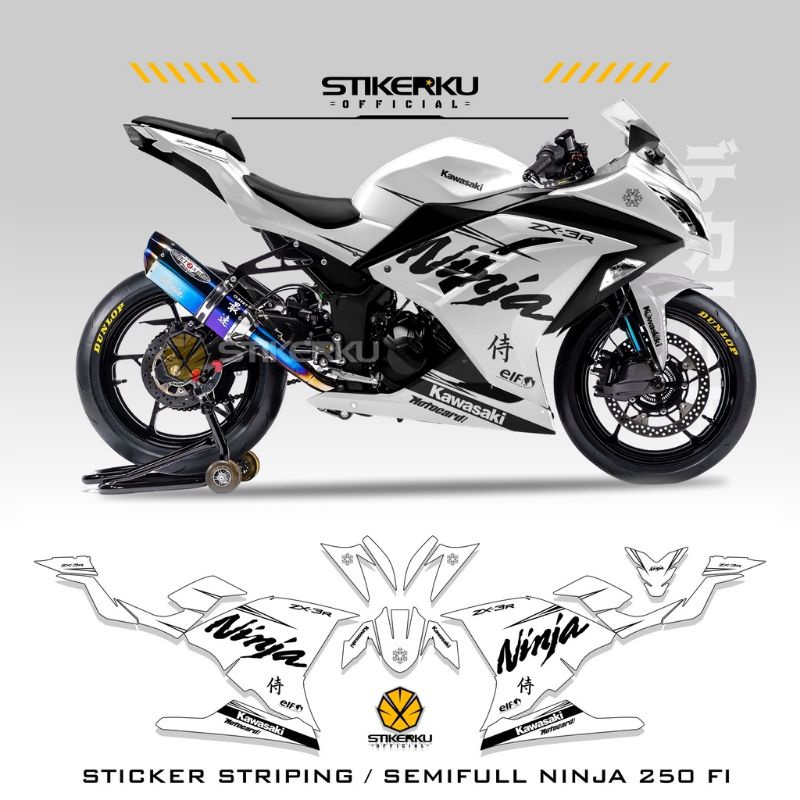 Jual Striping Ninja 250 Fi/Decal Stiker Semi Full Body Variasi Motor ...