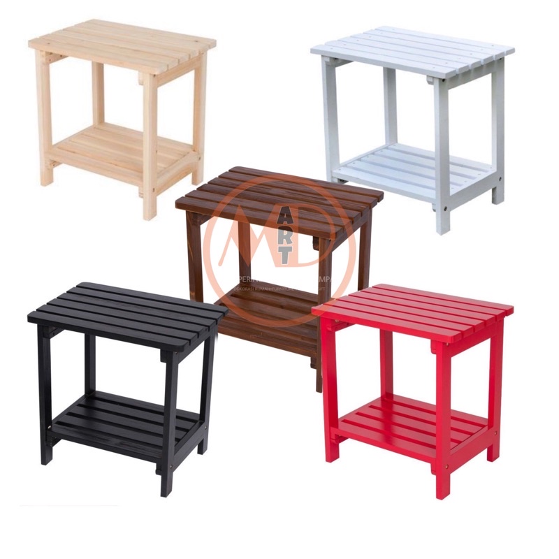 Jual Rak kayu 2 susun/Rak minimalis /Rak aesthetic /Rak kamar /Rak ...